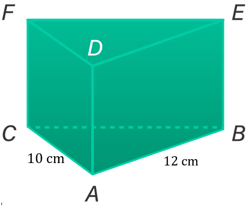 Volume prisma tegak segitiga ABC.DEF di sampingada...