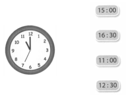 Hubungkan gambar jam dengan cara menulis jam yang ...