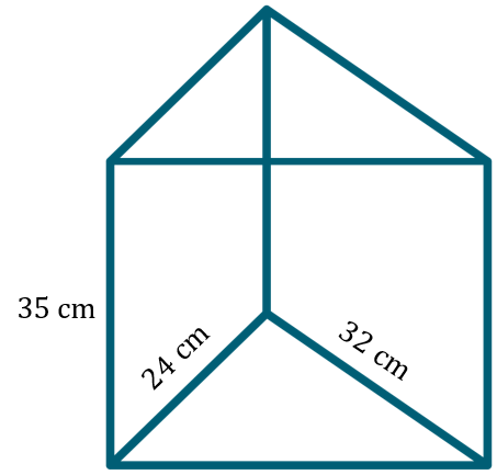 Tentukan volume prisma tegak segitiga berikut!