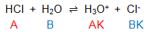 Pada reaksi HCl + H 2 O ⇌ H 3 O + + Cl − , pas...