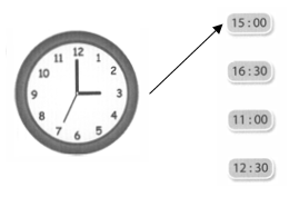 Hubungkan gambar jam dengan cara menulis jam yang ...